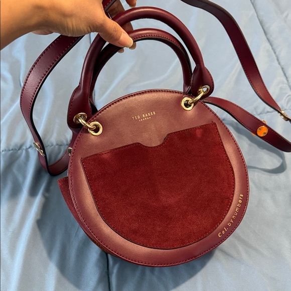 Ted Baker | Bags | Ted Baker Deep Red Circle Crossbody Bag | Poshmark